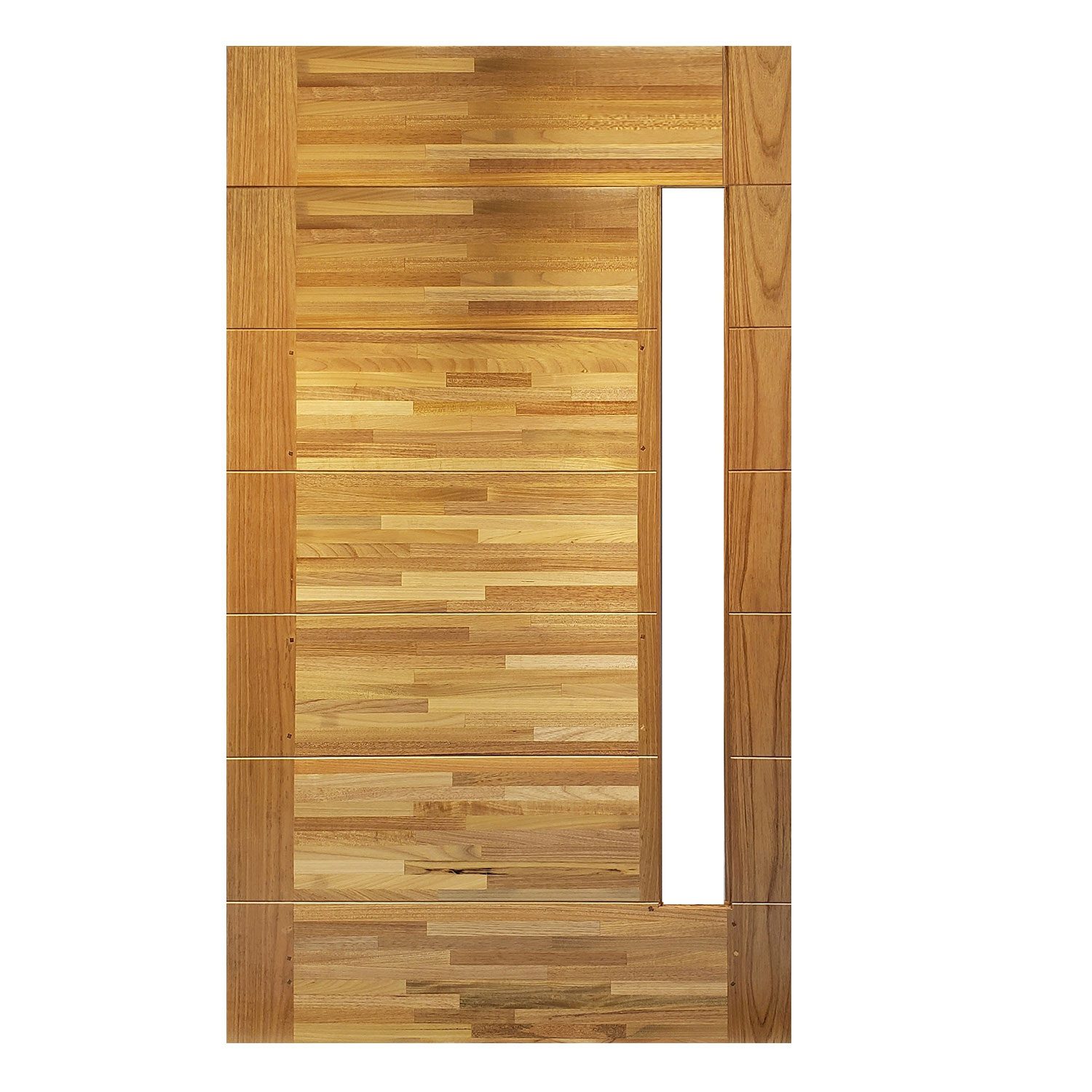 Porta de Madeira Maciça Tauari 7 Almofadas Veneza Com Visor Reto ...